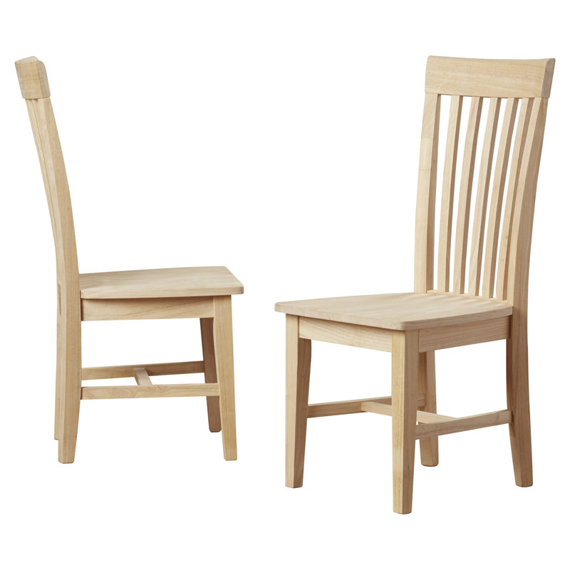 Mistana™ Lynn Solid Wood Slat Back Side Chair In Unfinished And Reviews